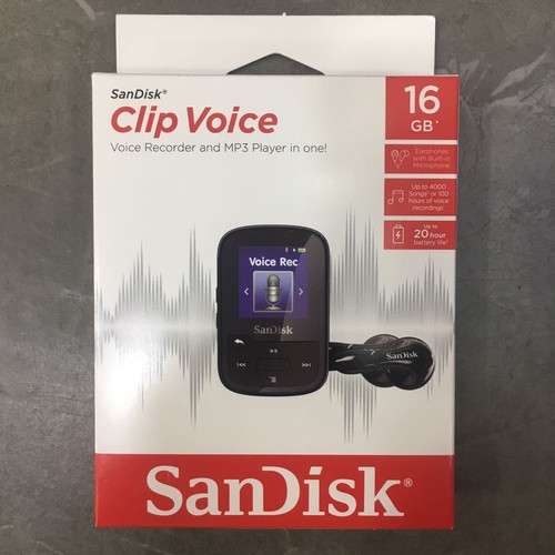 New SanDisk Clip Voice 16GB Voice Recorder and MP3 Player in one ...