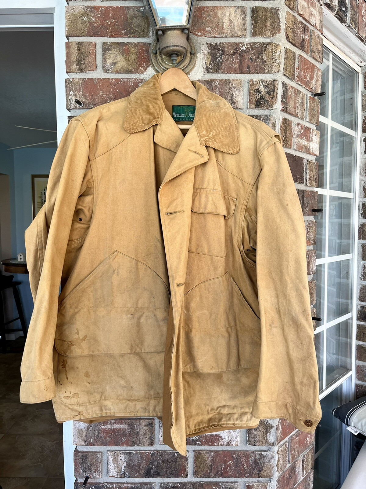 Vintage 1950s Western Field Montgomery Ward Canvas Hu… - Gem