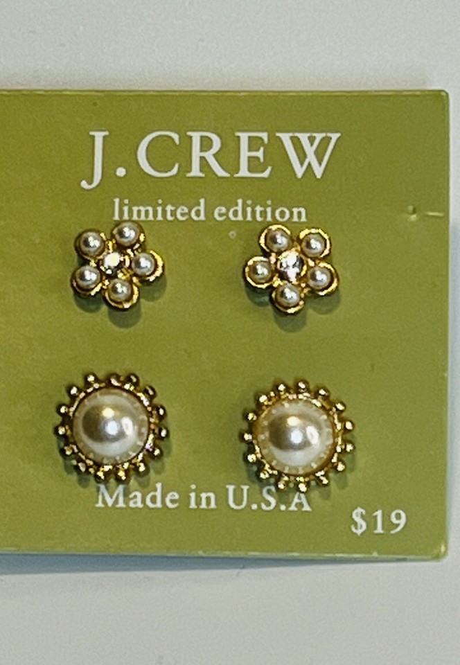 J Crew Pearls Earring Set | eBay