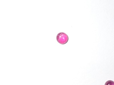 Transparent Star Ruby Round 4x4 mm Cabochon 6 Rayed Lab-created Stone 1 ...