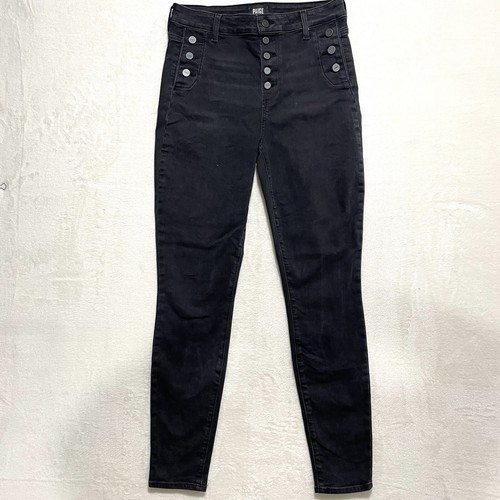 PAIGE Women’s Jean Denim Size 29 Black Emmie Ultra Skinny Jeans Closure ...