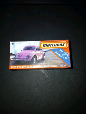 Matchbox 1962 Volkswagen VW Beetle Diecast Pink MBX Coastal Power Grab ...