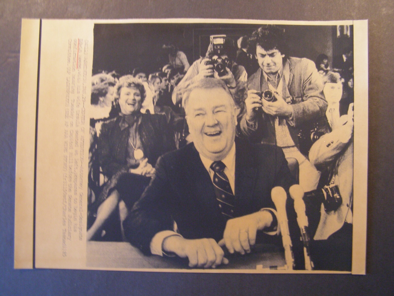 AP Wire Press Photo 1984 Edwin Meese III Attorney General-Designate ...