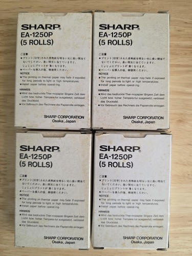 Sharp Thermal Paper Ea-1250p 20 Rolls New (4 Packs). Fast Shipping! | eBay
