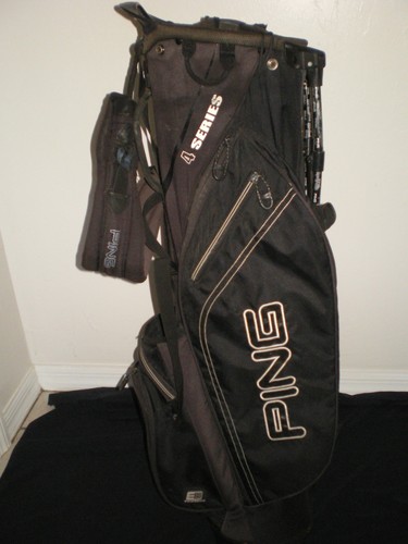 PING 4 Series Golf Stand Bag 4 Way Divider Black Dual Straps | eBay