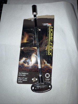 8" in. Square Gas Valve Key in Chrome Fire Place & Fire Pits 1/4" and 5 ...