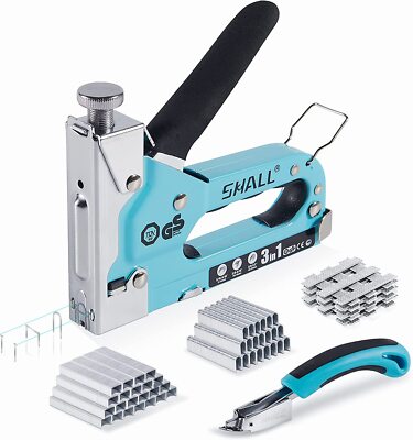 SHALL Heavy Duty 3 In 1 Hand Staple Gun Tacker With 3000 Staples Hand ...