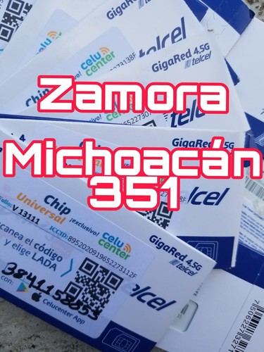 Telcel Mexico Sim Card LADA 351 DE zamora michocan Mexico 7506227327102 ...