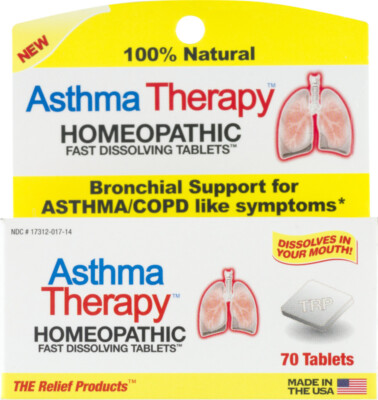 Asthma Therapy Homeopathic Fast Dissolving Tablets 100% Natural 70 ...