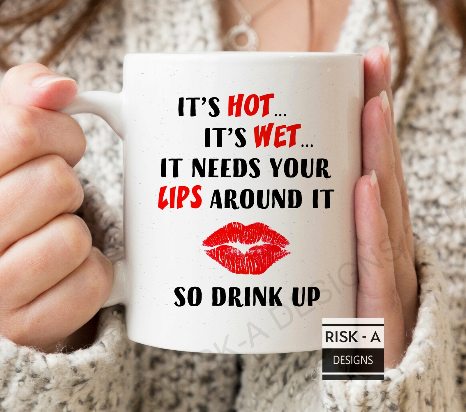 Hot Wet Lips Mug Rude Gift Rude Valentines Day Giftrude Mens Gift Rude ...