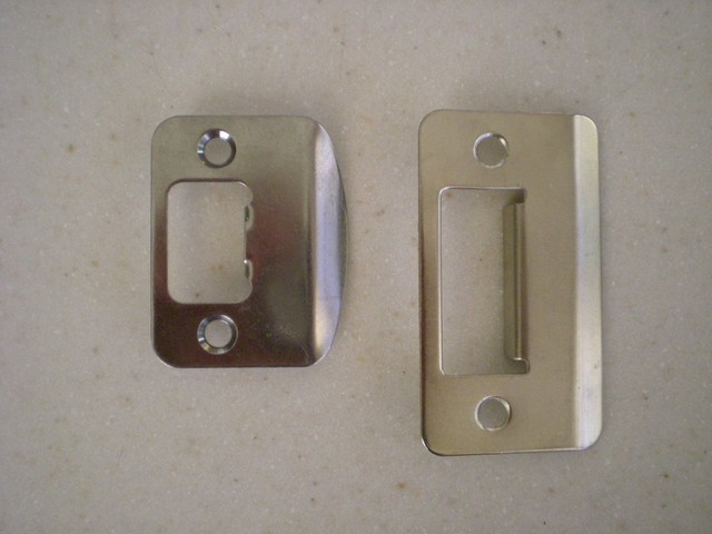 4 X Wesco Fastec S8602BSN Extended Strike Plate Satin Nickel Door Lock ...