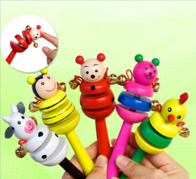 Wooden Animal Jingle Maraca | eBay Australia