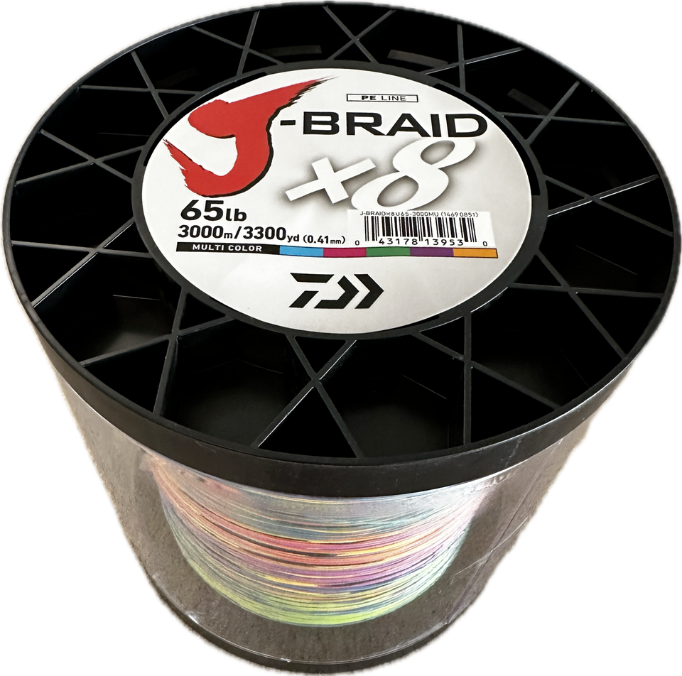 Daiwa J-Braid 3300 Yards 3000 Meters Multi Color 30 40 50 65 80 PE J ...