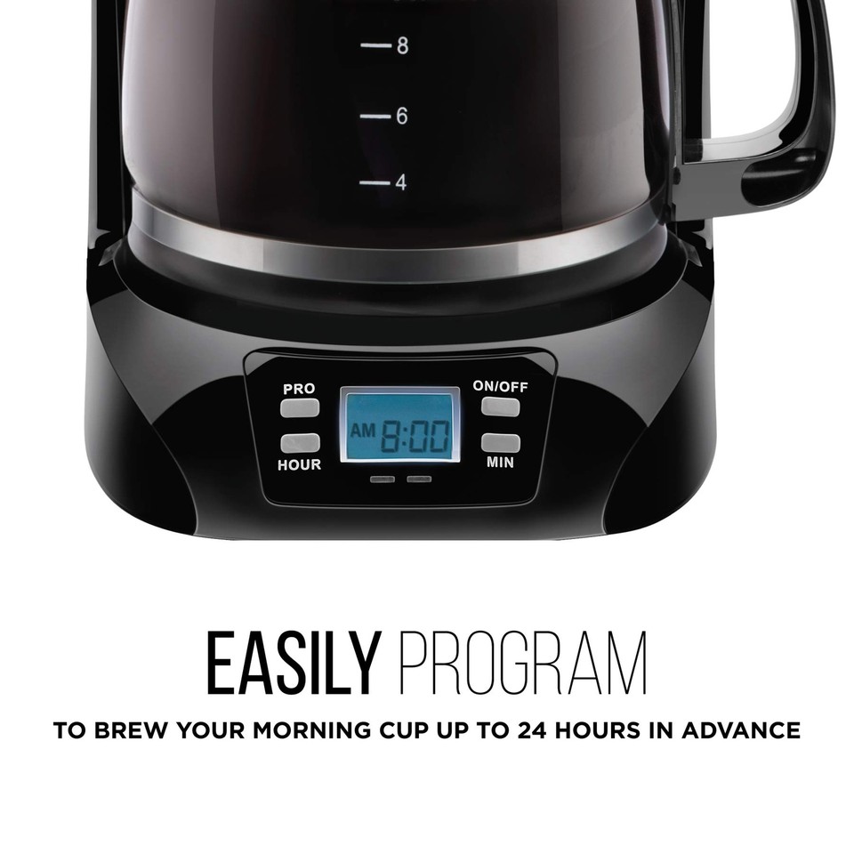 12-Cup Programmable Coffee Maker Electric Brewer Auto Shut Off LCD ...