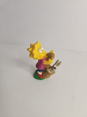 Vintage 1990 The Simpsons Figure Lisa with Sax & Rabbit Burger King Toy ...