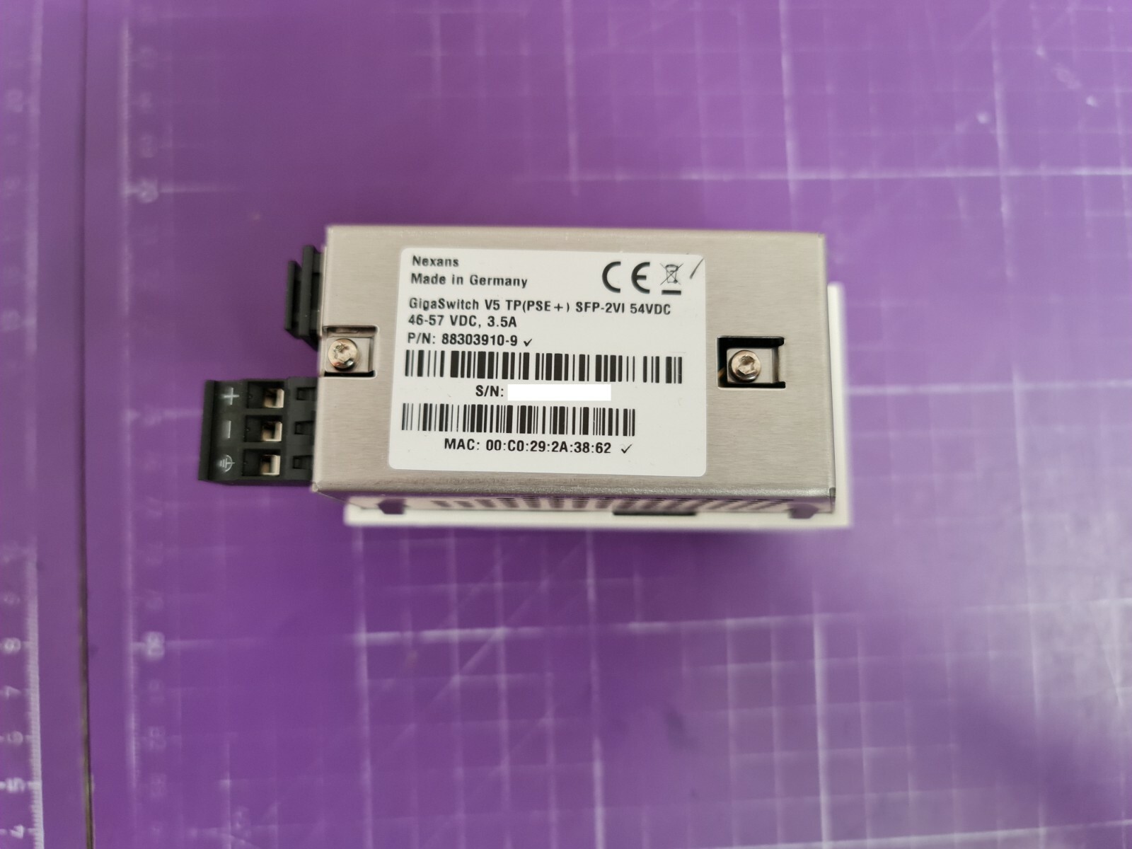 Nexans Managed Gigabit Switch GigaSwitch V5 TP(PSE+) SFP-2VI 54VDC POE ...