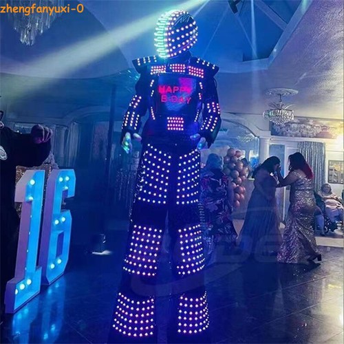LED Robot Illuminated RGB Costume Suit Dance Show Party Glowing Lights ...