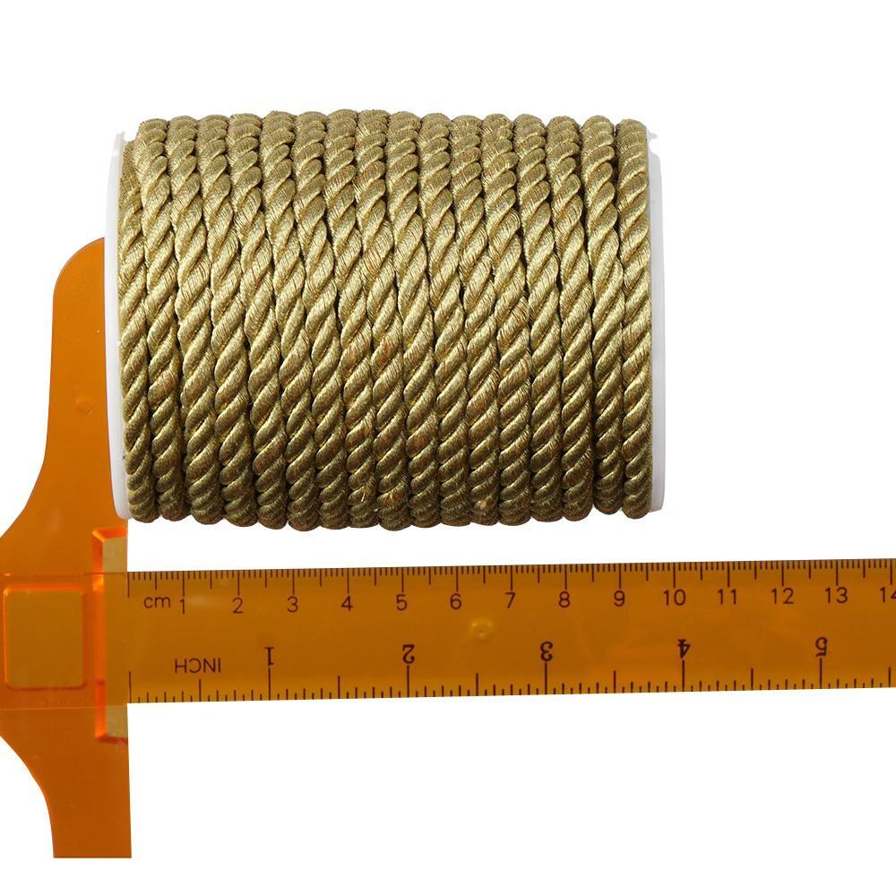Silver Twisted Rope Trim Gold Handmade Cording 2 Rolls Nylon Rope DIY ...