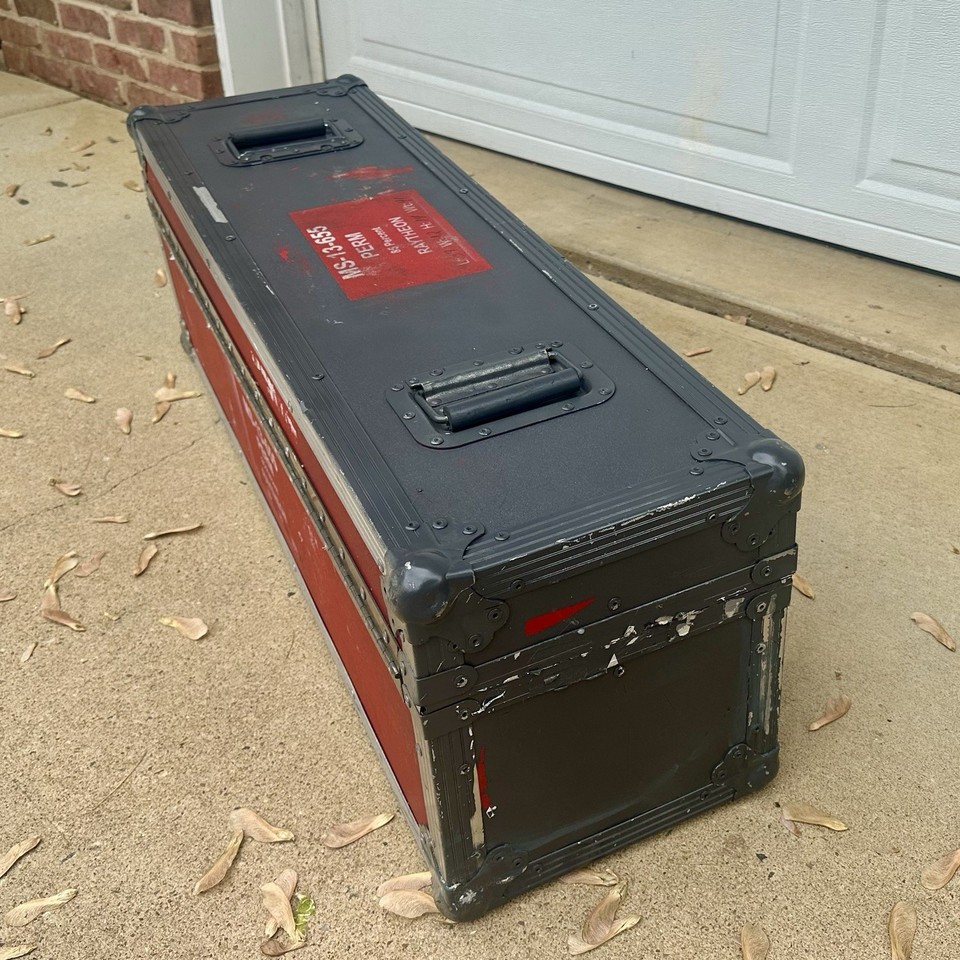 Military Surplus Storage Box Wooden Crate Raytheon Guided Mortar Rounds ...