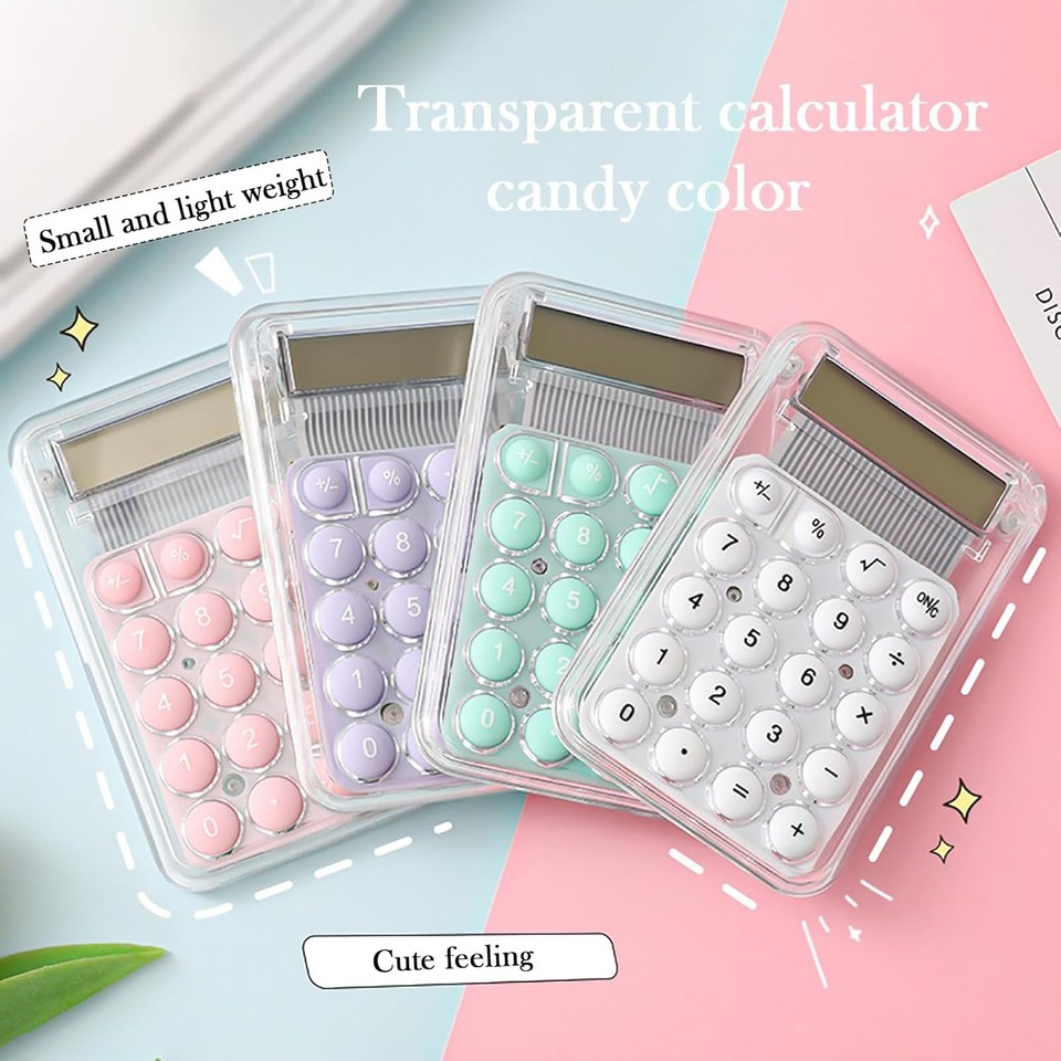 Mini Calculators,Pocket Calculator,Compact Silicone-Key Calculator ...
