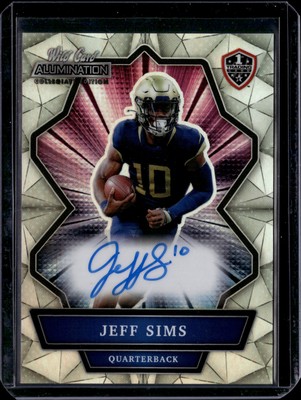 2021 Wild Card Alumination NIL #ANBC-A Jeff Sims Autographs Silver ...