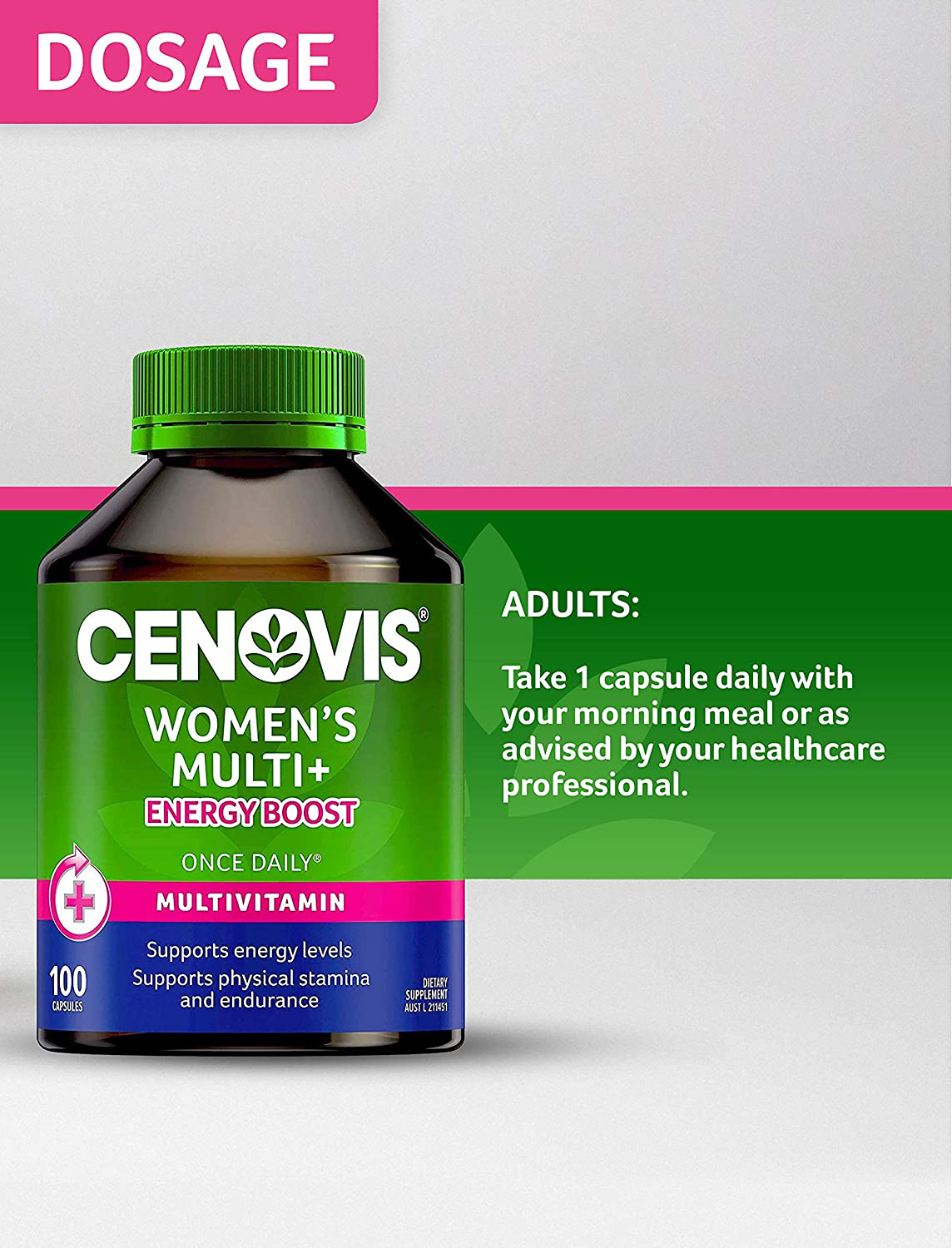 Cenovis Women’S Multi+ Energy Boost - Multivitamin - Supports Physical ...