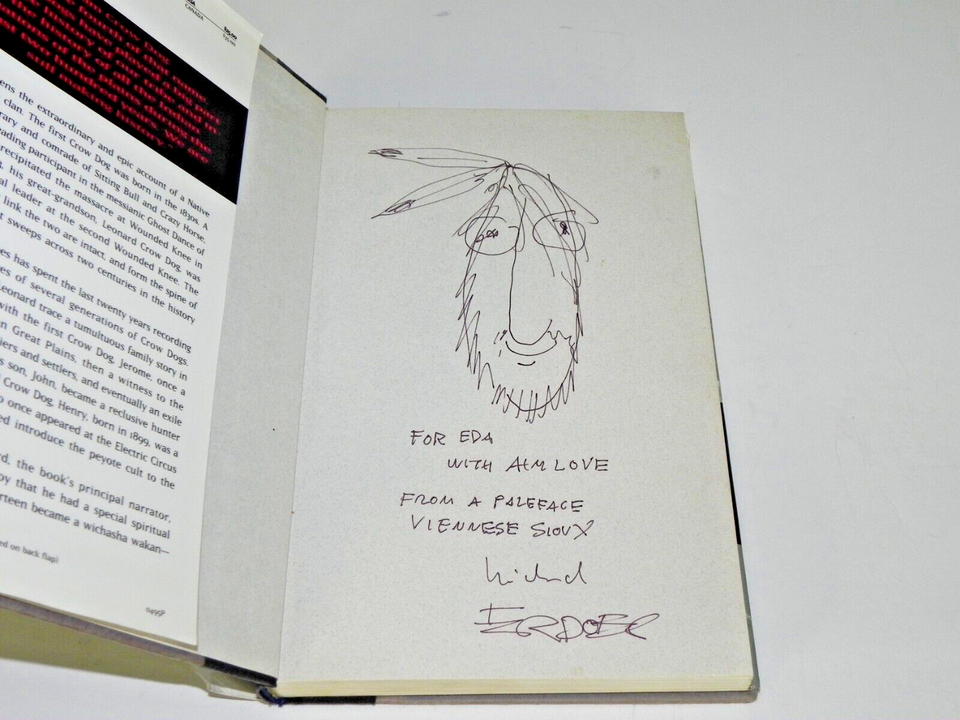 Crow Dog by Leonard Crow Dog and SIGNED + Drawing Artist Richard Erdoes ...