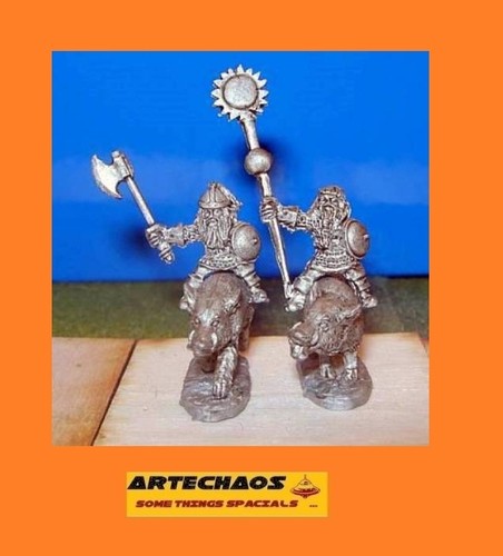 DARK CHAOS DWARF/ CAVALRY COMMAND /2 x 15MM METAL FIGS /S.L.M. | eBay