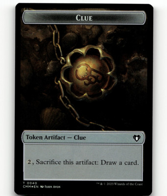 FOIL - MTG - Clue Elephant Double-Sided Token - Commander Masters ...