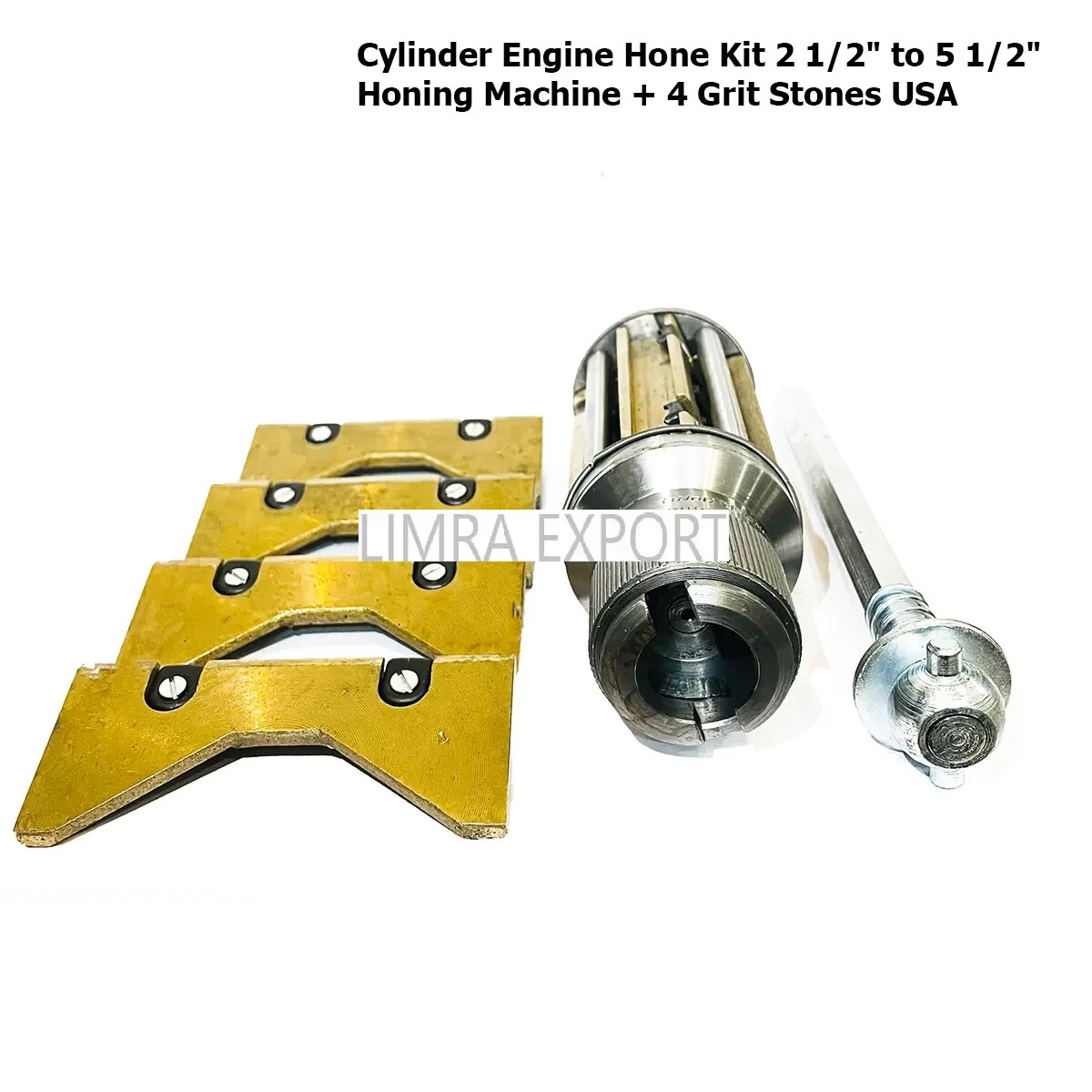 Cylinder Engine Hone Kit 2 1/2" to 5 1/2" Honing Machine + 4 Grit ...
