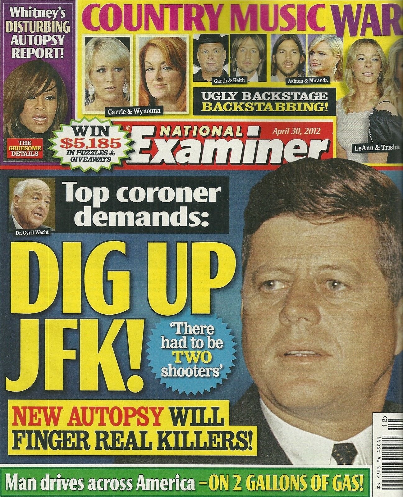 National Examiner Magazine April 30 2012 John F. Kennedy JFK Whitney ...