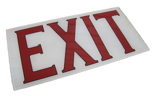 EXIT Art Deco Reverse on Glass Sign ROG Gothic Lettering Theatre ...