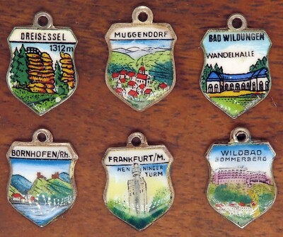 Vintage silver GERMANY GERMAN BAVARIA AUSTRIA SOUVENIR TRAVEL SHIELD ...