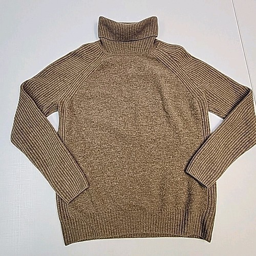 Merino wool turtleneck sweater 100% superfine merino wool beige no tag ...