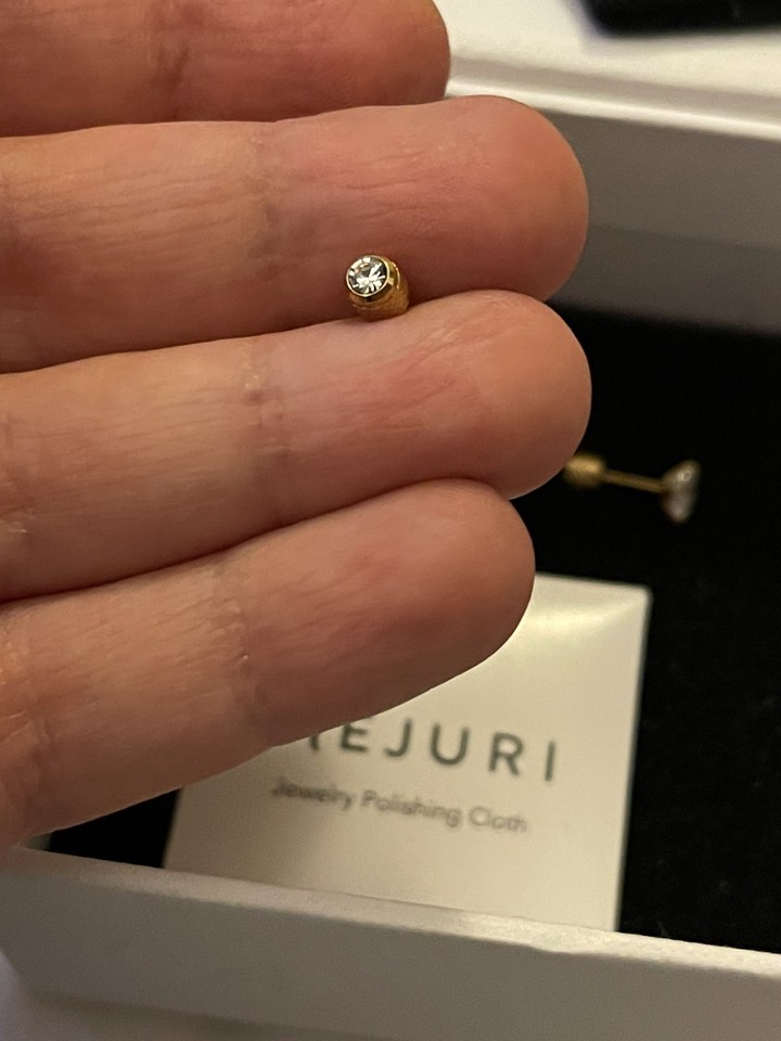 Mejuri Solitaire diamond stud earring | eBay UK