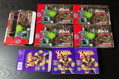Marvel EMPTY Display Box Lot - 1993 Marvel Universe Skybox, 1992 ...