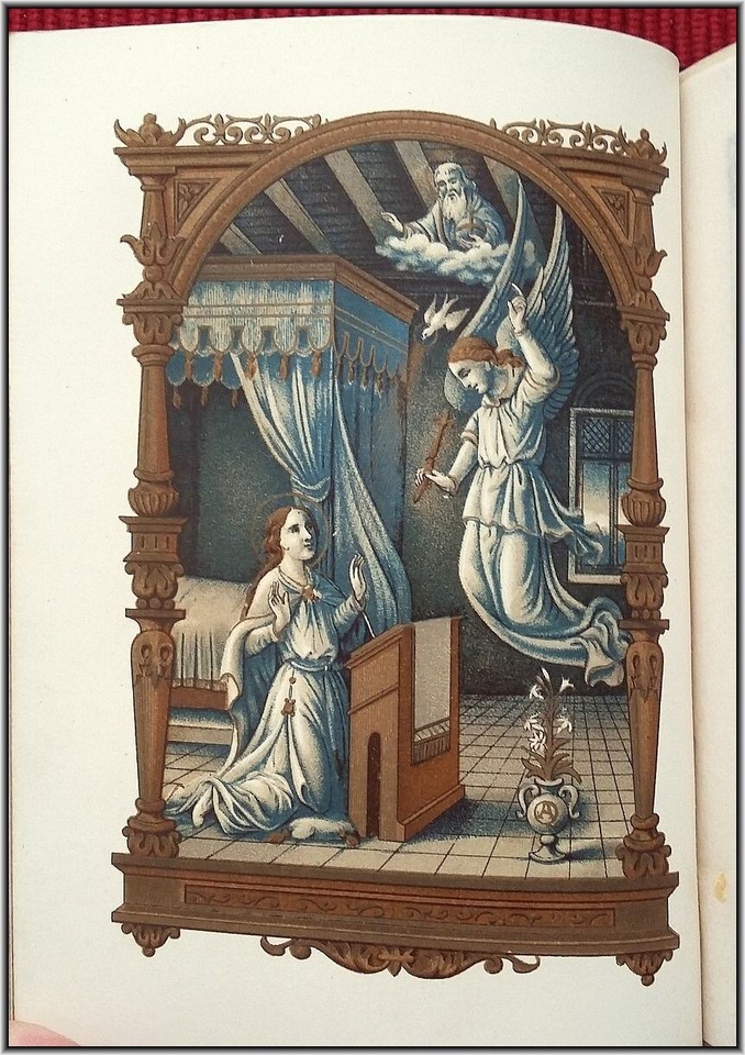 ⚜ (1884) Book of Hours ⚜ CHROMOLITHOGRAPHS ⚜ ENGRAVED ⚜ Antique ...