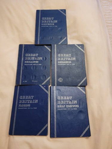 5 x Whitman, Silver Coin Collection Folders, (Empty). Good Condition ...