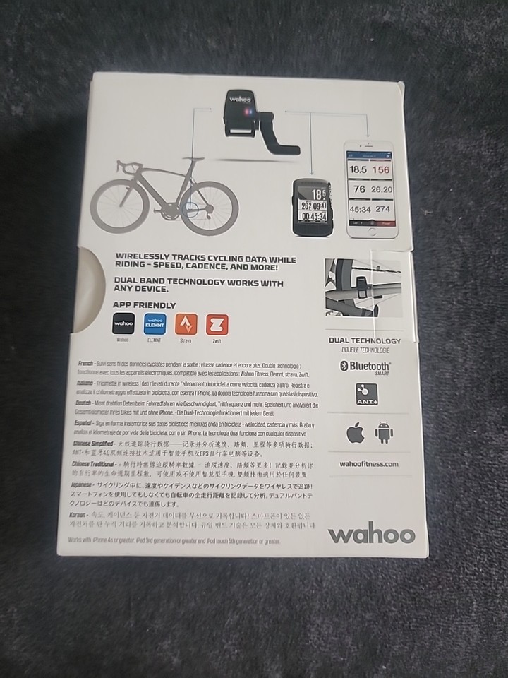 Wahoo Blue SC Cycling Speed and Cadence Sensor Open Box New Bikeing | eBay