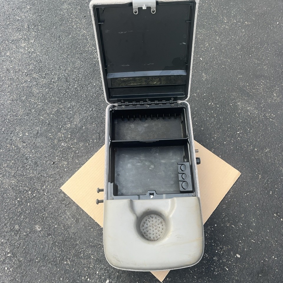 1997-2003 Ford F150 Center Console Arm Rest Jump Seat OEM Gray Cloth ...