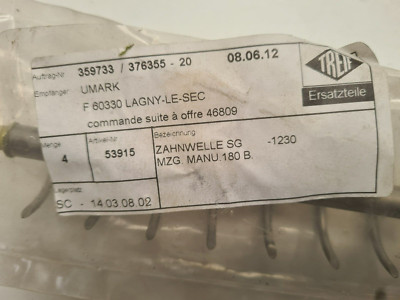 SG MZG Toothed Tree. MANU 180 B -1230 Replacement Part For PUMA TREIF ...