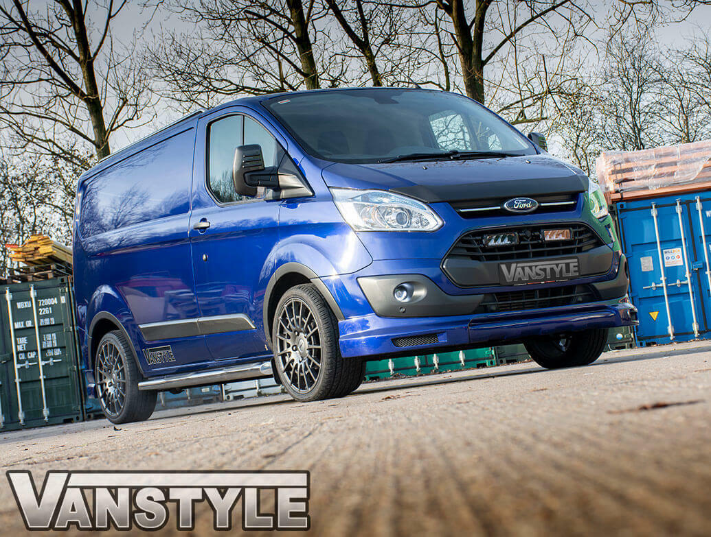 FITS FORD TRANSIT CUSTOM SWB 12-18 POLISHED CHROME SIDE BARS 4 STEPS ...