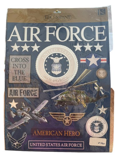 K & Company Embossed 28 United States Air Force Stickers New | eBay