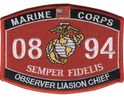 4.5" MARINE CORPS MOS 0894 OBSERVER LIASON CHIEF EMBROIDERED PATCH | eBay