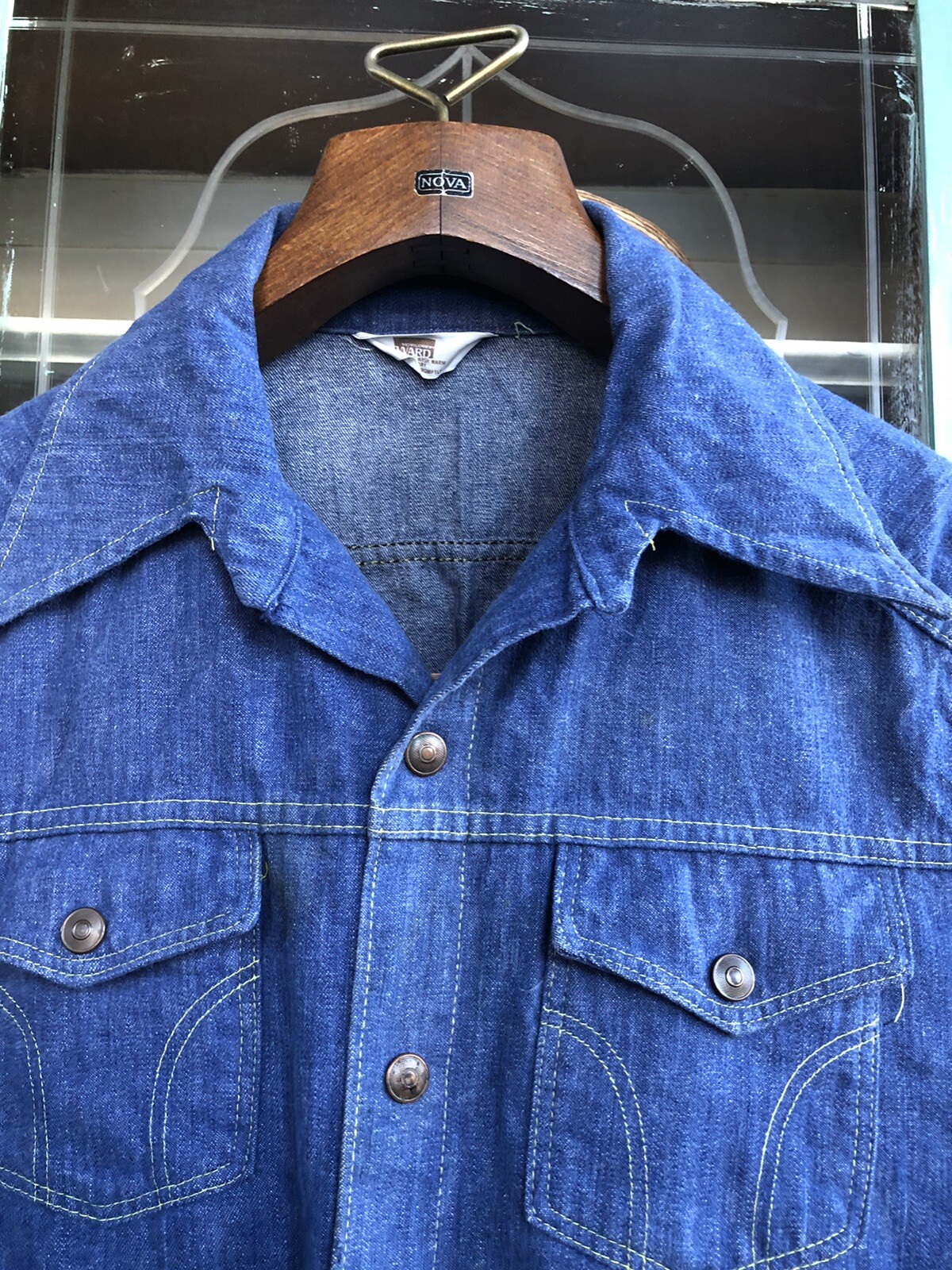 Vintage Early 80’s Montgomery Ward Denim Jacket, Bras… - Gem