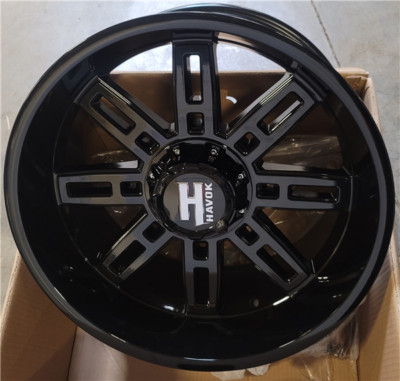 Havok H120 Chevy Ford 4 Wheels 20"X10-18 Offset 6 Lugs Off Road Gloss ...