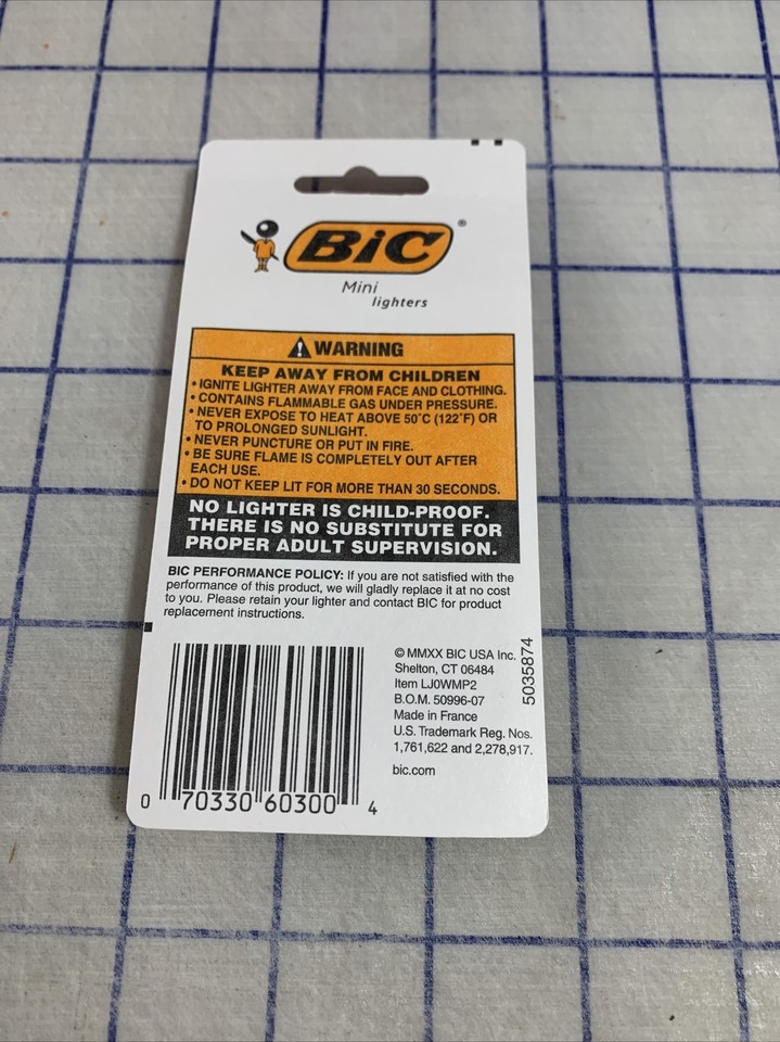 Mini Bic Lighters 2-Pack Light Blue Black | eBay