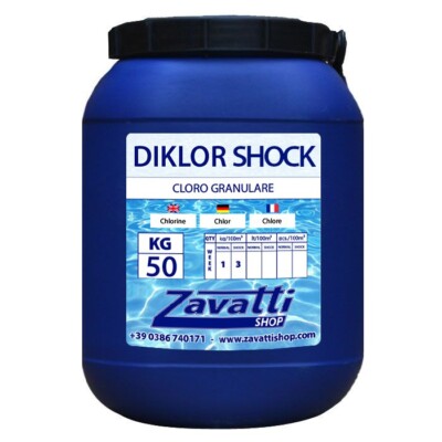 Diklor Shock Super Chlore granulaire produit pour piscine - 50 kg | eBay