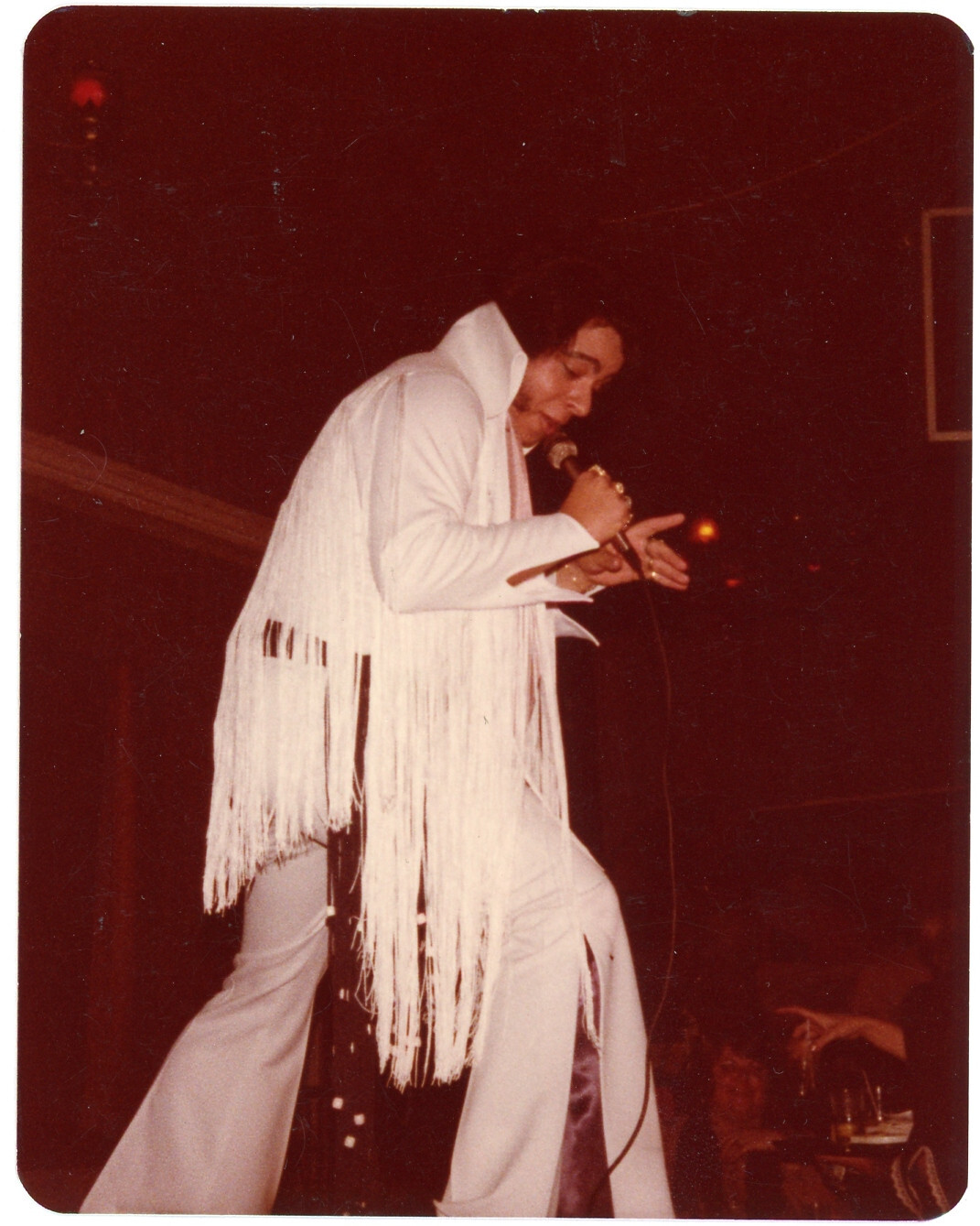 Elvis Presley Impersonator Singer Vintage Color Photo Rock & Roll Show ...
