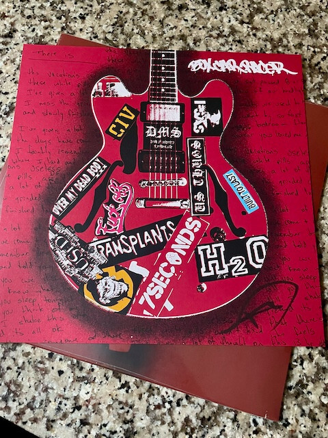 Tom Delonge Signed Boxcar Racer Poster & LP Vinyl Album Blink-182 Auto ...